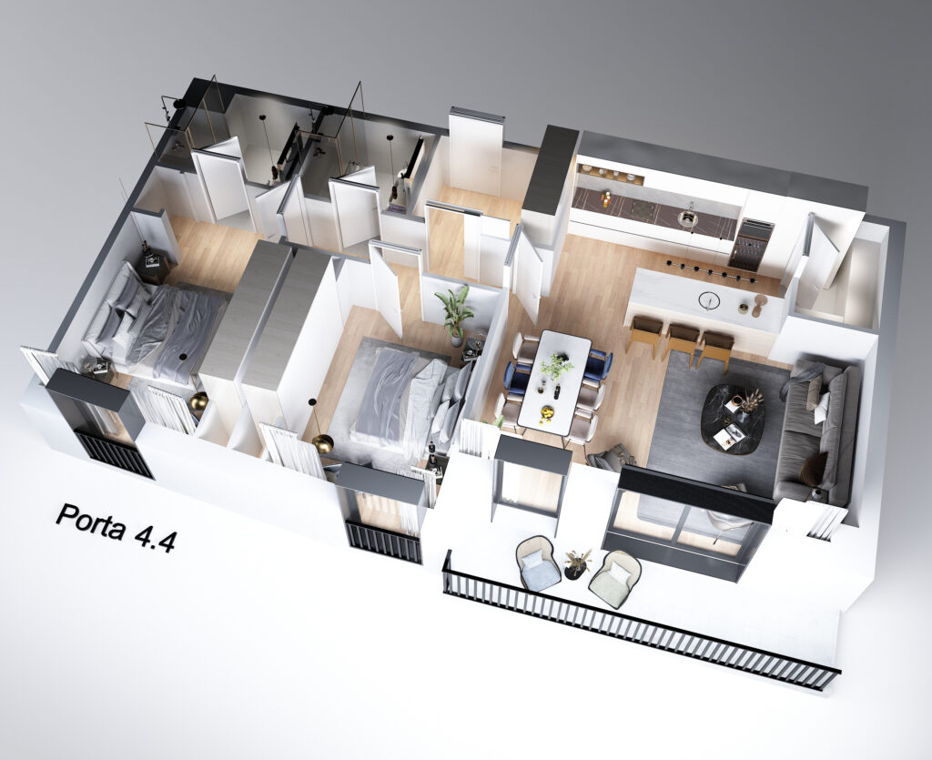 3d Floor Plan Render | Portugal - AraKot Mimarlık